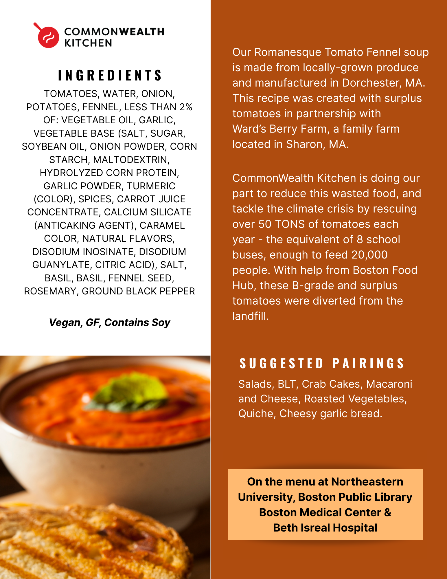 Roman Tomato Fennel Soup | CommonWealth Kitchen