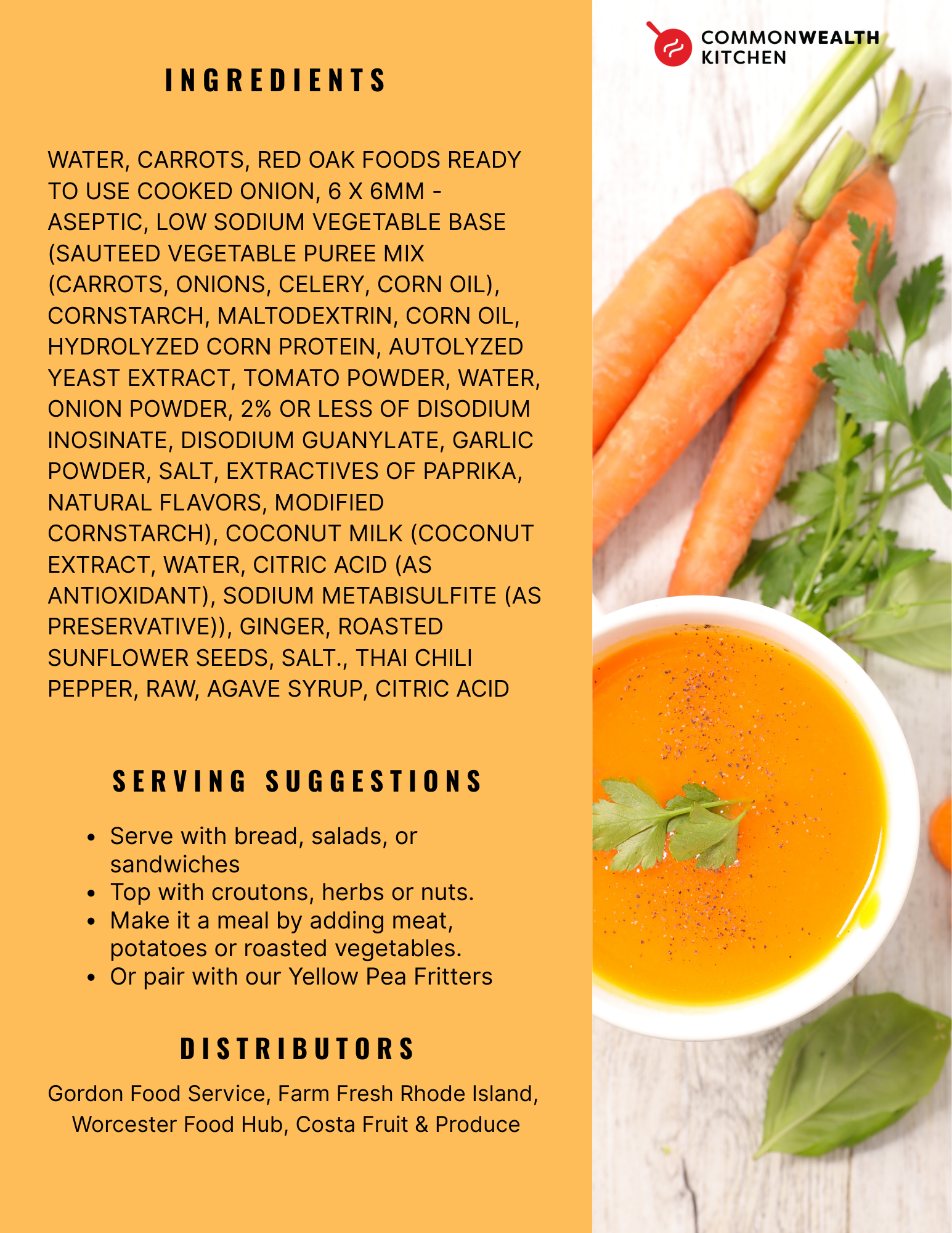 Thai Chili Carrot Soup | CommonWealth Kitchen